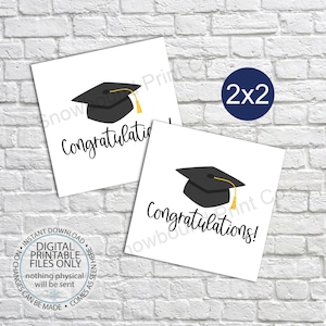 Printable Graduation Gift Tags, Class of 2025, High School, College ...