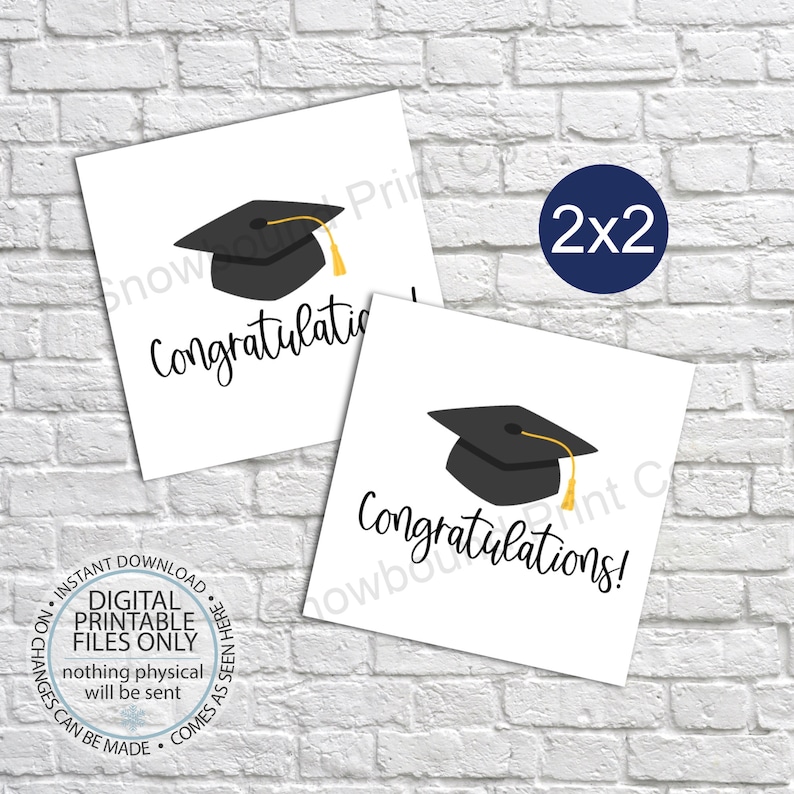 Printable Graduation Gift Tags Class of 2022 High School - Etsy