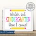 Printable First Day of Kindergarten, Watch Out Kindergarten, First Day ...