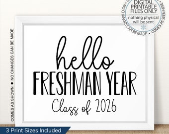 I'm a Freshman First Day of College Sign Class of 2026 | Etsy