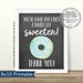 Donut Thank You Sign, Printable Donut Sign, Donut Appreciation Sign ...
