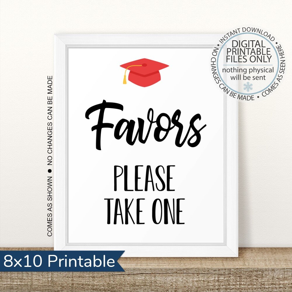 Graduation Party Favors Sign Open House Sign Graduation | Etsy