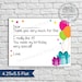 Printable Thank You Postcard, Printable Kids Fill-in Birthday Thank You ...