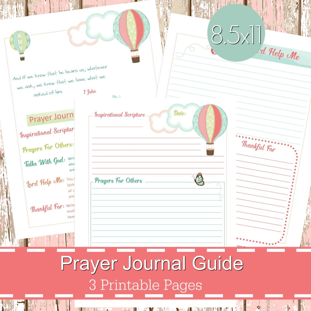 Prayer Journal, Christian Planner, Daily Devotional, Bible Printable ...