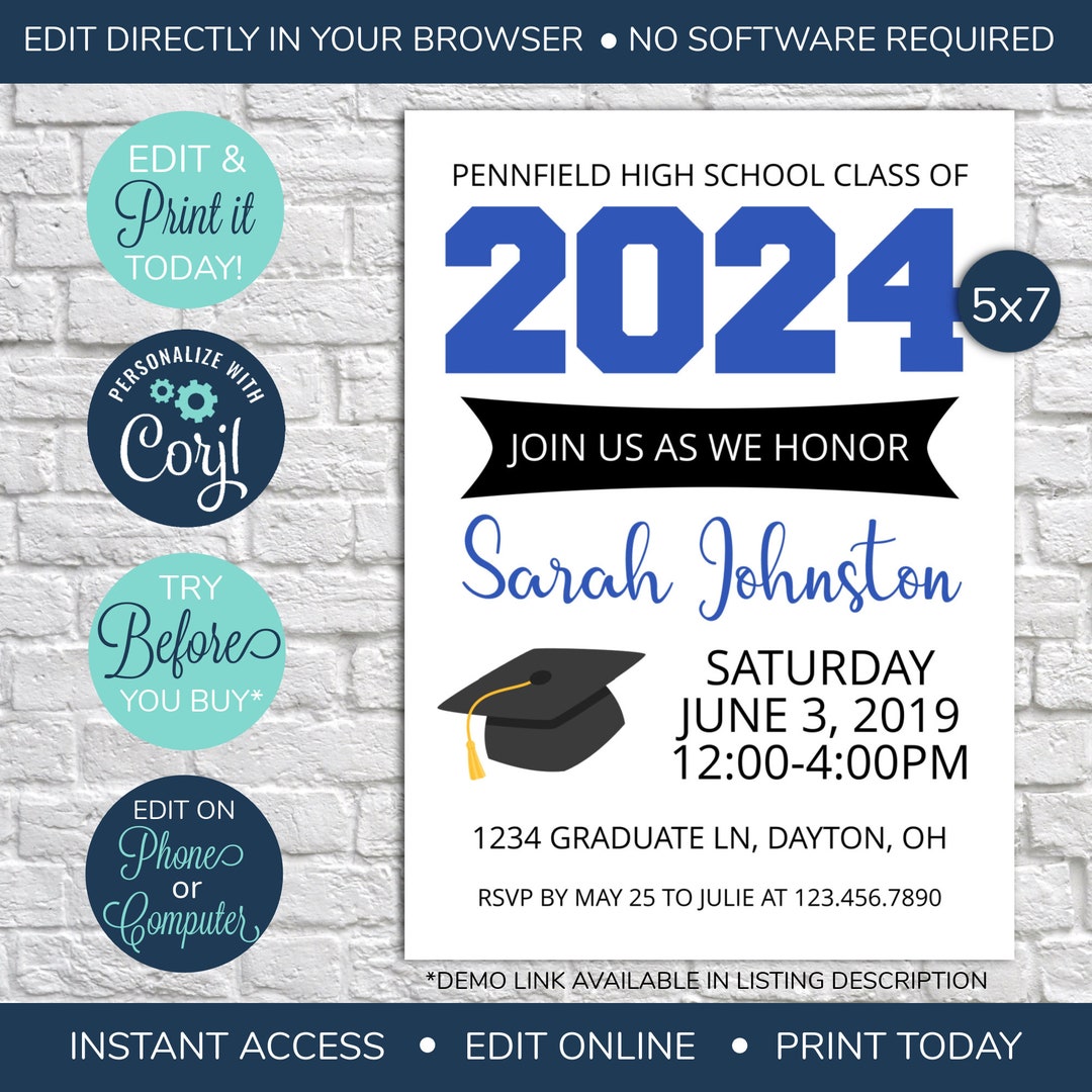 EDITABLE Clase Azul de 2024, Invitación a puertas abiertas de ...