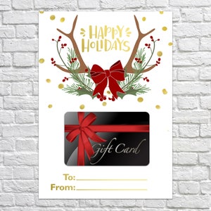Printable Christmas Gift Card Holder, Thank You Gift Card Holders ...