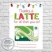 Printable Thanks a Latte for All You Do, Christmas Gift Card Holder ...
