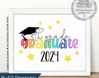 Printable Kindergarten Graduation Sign, Printable Last Day of ...