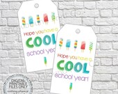 Popsicle Favor Tags Printable Popsicle Back to School Cards - Etsy