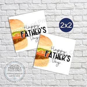 Printable Happy Father's Day Tag, Father's Day Gift Tag, BBQ Gift Tag ...