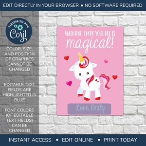 EDITABLE Classroom Valentine's Day Cards, Have a Magical Valentine's ...