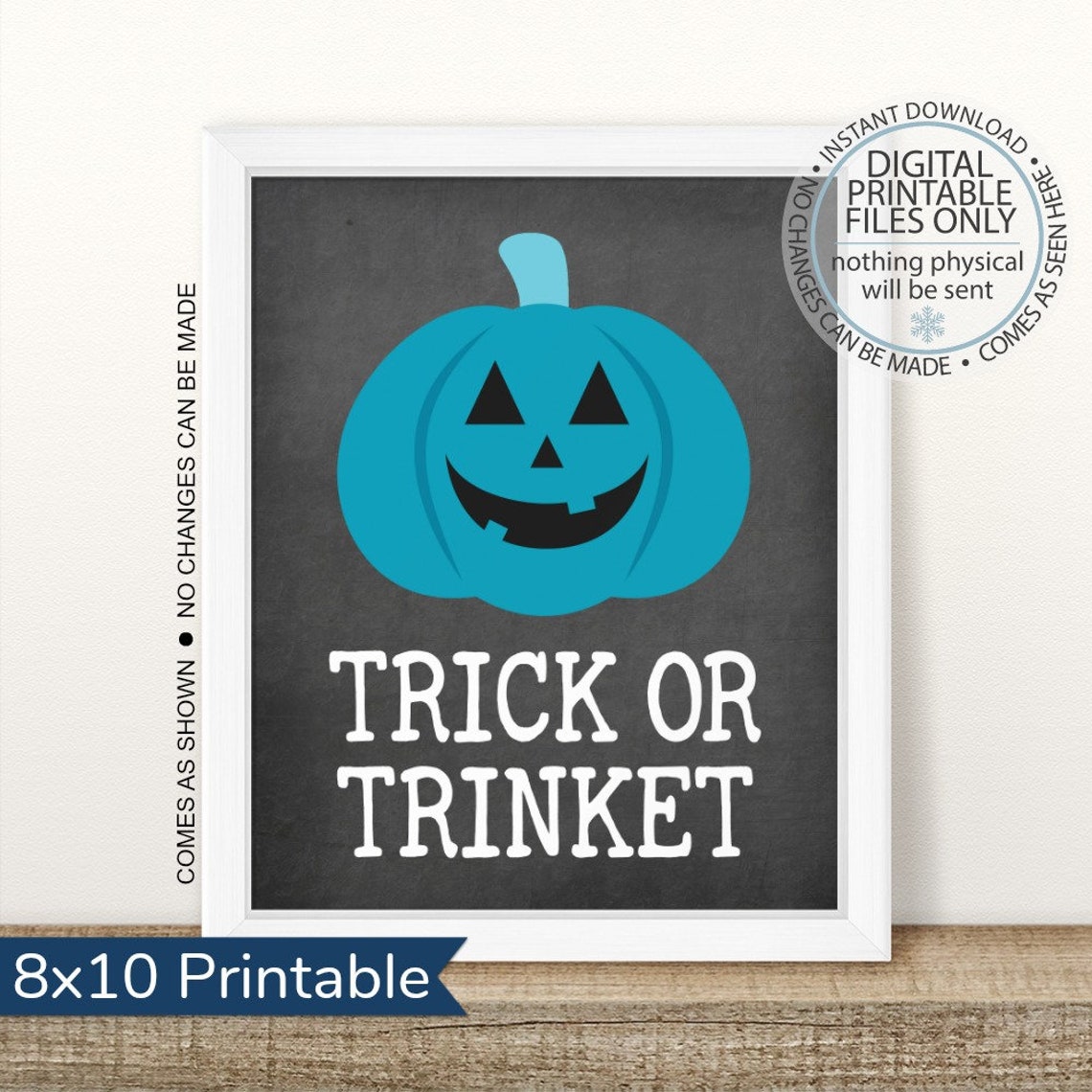 Printable Halloween Teal Pumpkin Project Sign Allergy Safe | Etsy