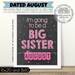 PRINTABLE Big Sister Pregnancy Announcement, I'm Going to Be a Big ...