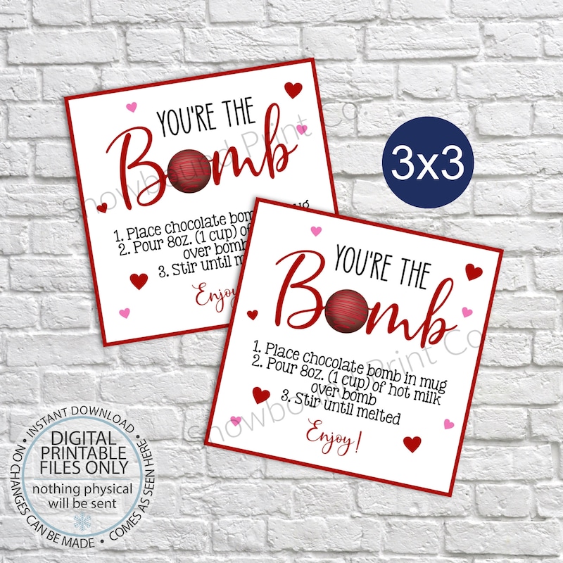 Hot Cocoa Bomb Tags - Etsy