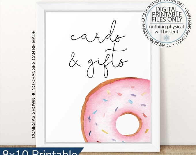 Gift Table Sign - Favor Table Sign - Donut Baby Shower - Donut Party ...
