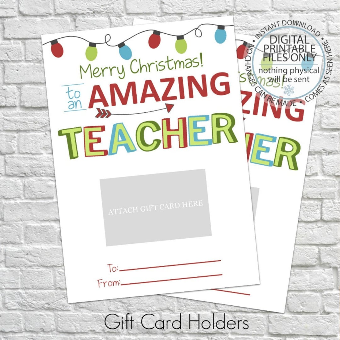 Printable Christmas Gift Card Holder, Thank You Gift Card Holders ...