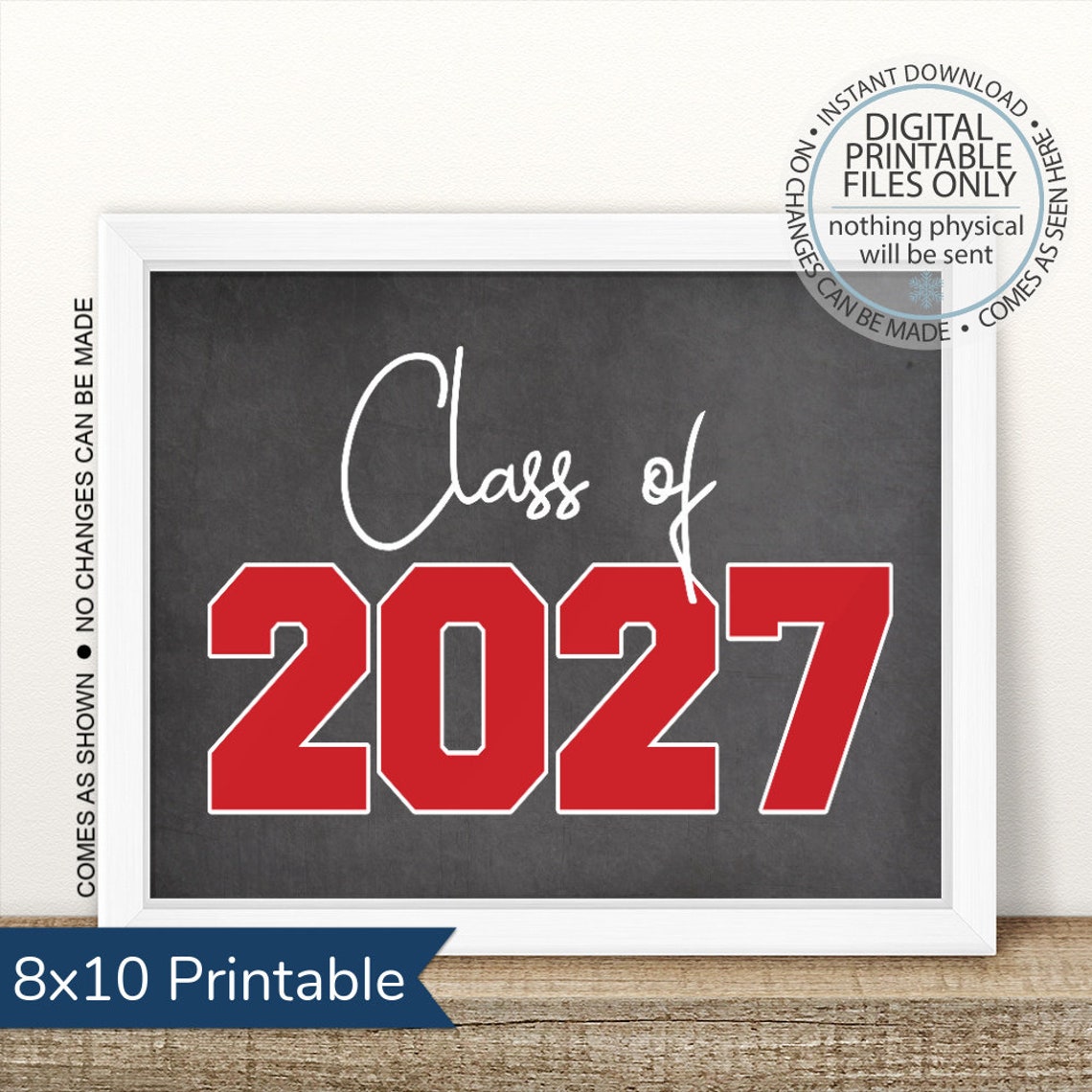 Class of 2027 Graduation Sign Senior Pictures Photo Prop - Etsy