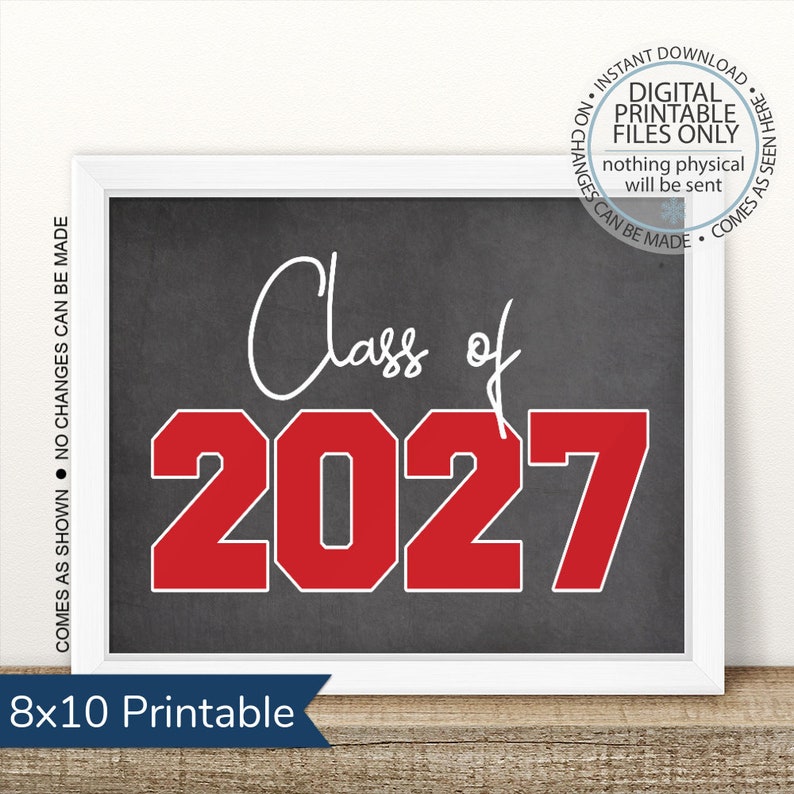Class of 2027 Graduation Sign Senior Pictures Photo Prop - Etsy