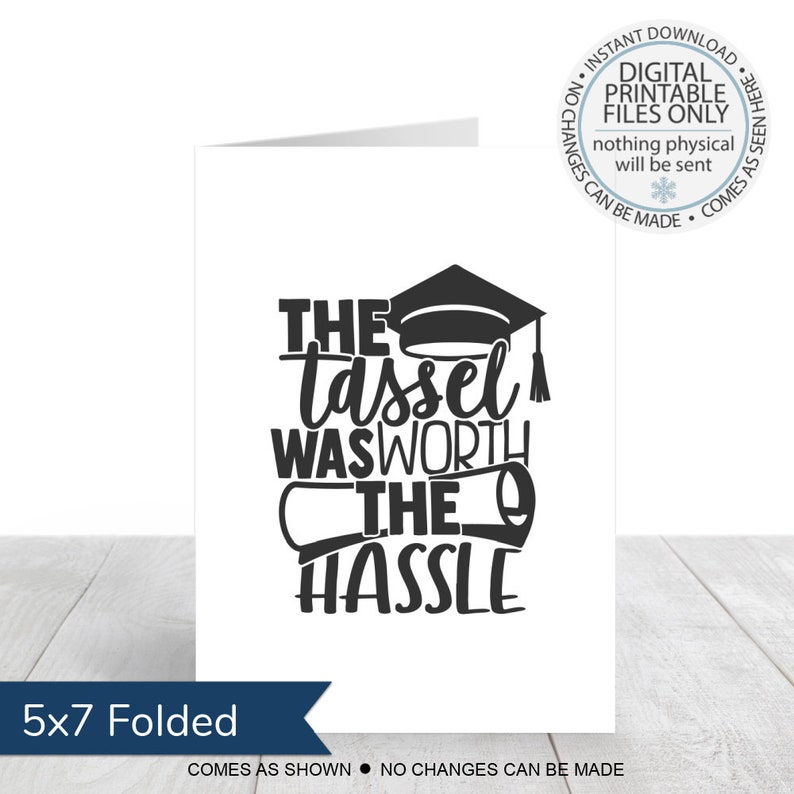 Printable Graduation Card Congratulations Graduate Folding | Etsy