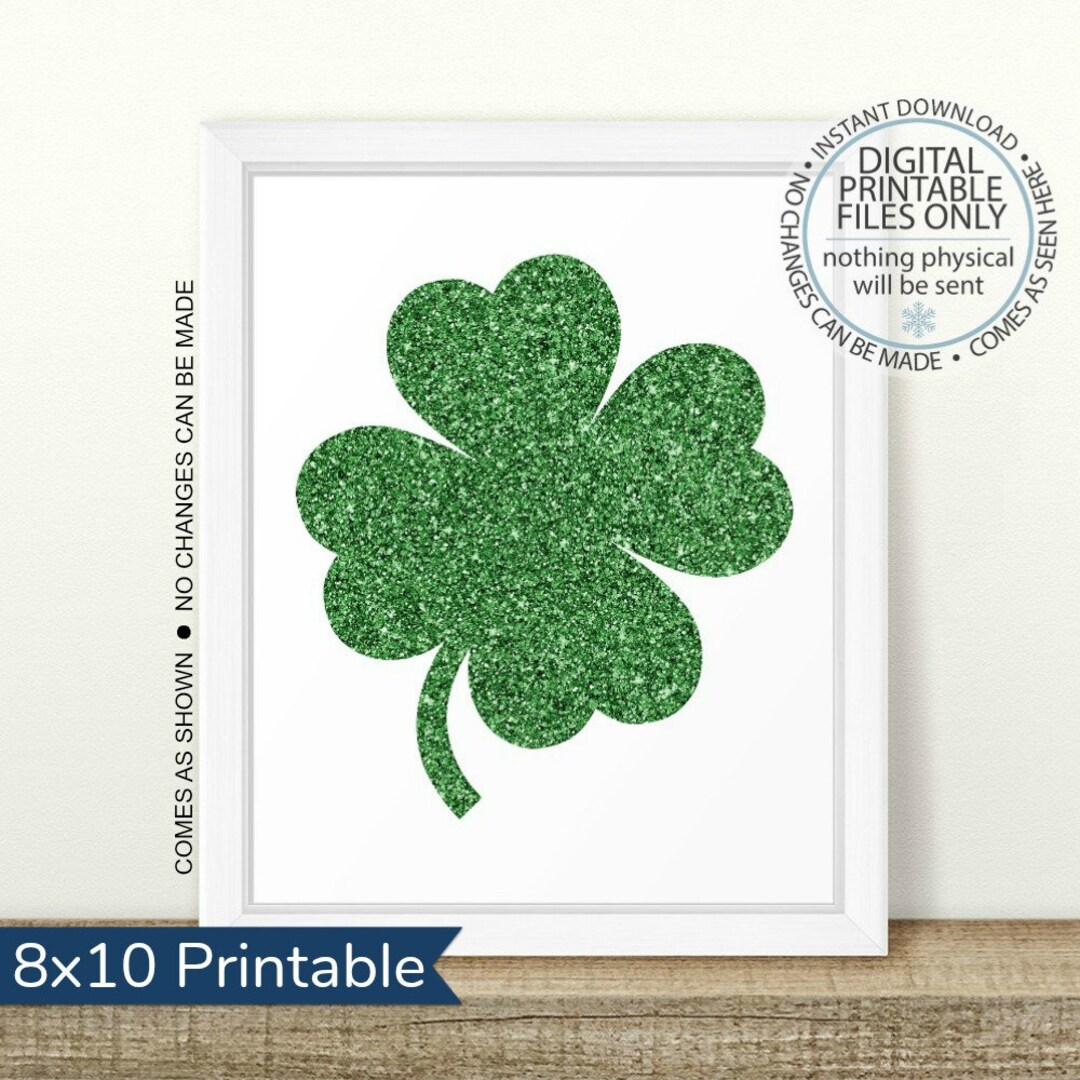 Shamrock Printable, Shamrock Print, St. Patrick's Day Decoration ...