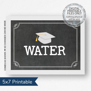 Printable Graduation Drink Signs, Graduation Open House, Drink Station ...