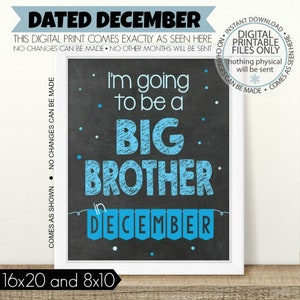 PRINTABLE Big Brother Pregnancy Announcement, I'm Going to Be a Big ...