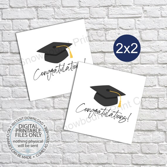 Printable Graduation Gift Tags Class of 2022 High School - Etsy