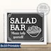 Printable Salad Bar Sign, Printable Salad Table Sign, Salad Station ...