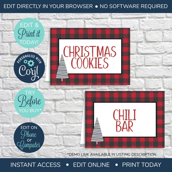 Buffalo Plaid Party Supplies - Etsy