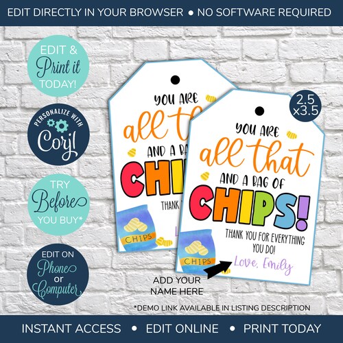 Teacher Appreciation Tags Teacher Gift Tags Thank You Tag - Etsy