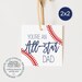 Printable All Star Dad Tag, Father's Day Gift Tag, Baseball Gift Tag ...