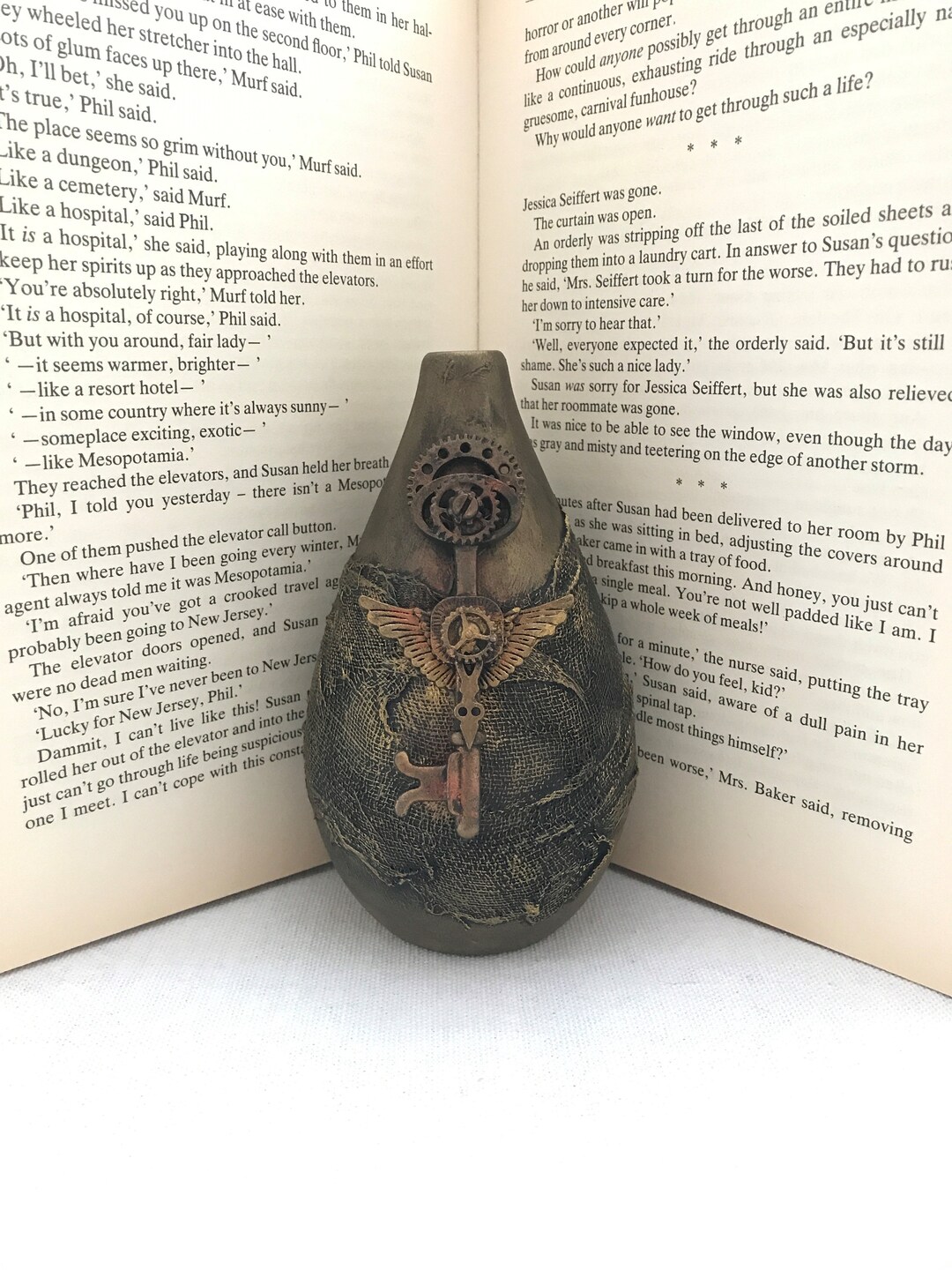 Steampunk Vase, Altered Vase, Altered Jar, Steampunk Decor, Altered Art ...