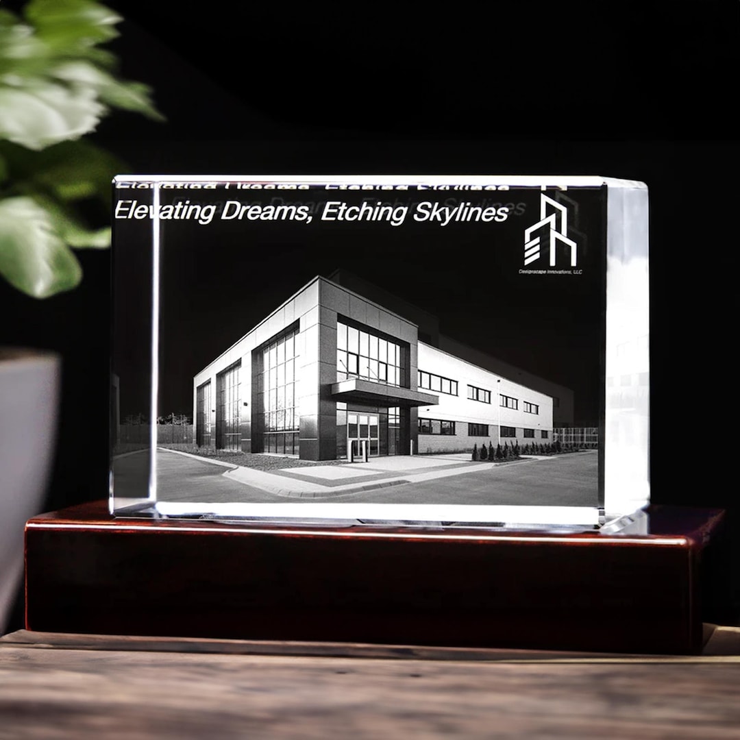 Custom 3D Building Crystal Keepsake, Personalized Business Gift, Office ...