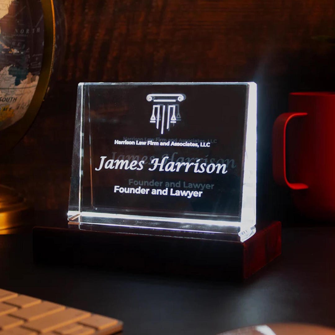 Personalized Laser Etched Plaque, Milestone Award, Recognition Gift ...