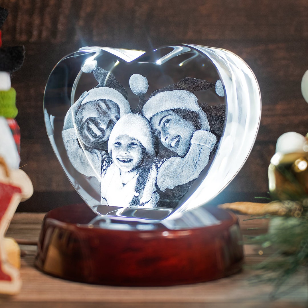 3D Laser Gifts® Custom Christmas Gift Laser Etched Portrait - Etsy UK