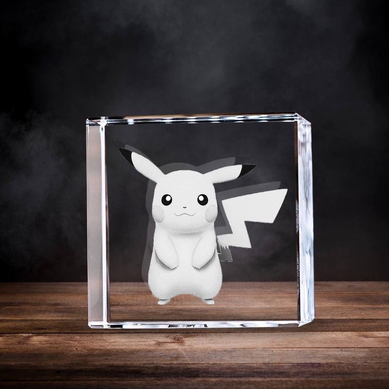 Pikachu Glass Figurine - Etsy