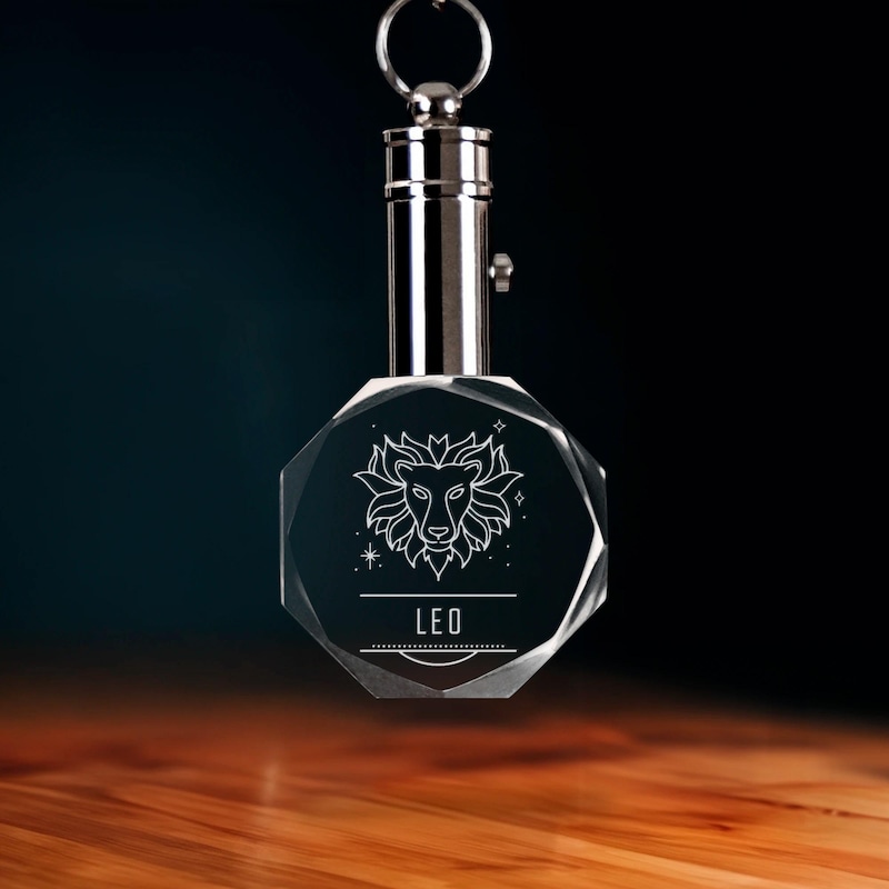 Engraved Leo Keychain - Etsy