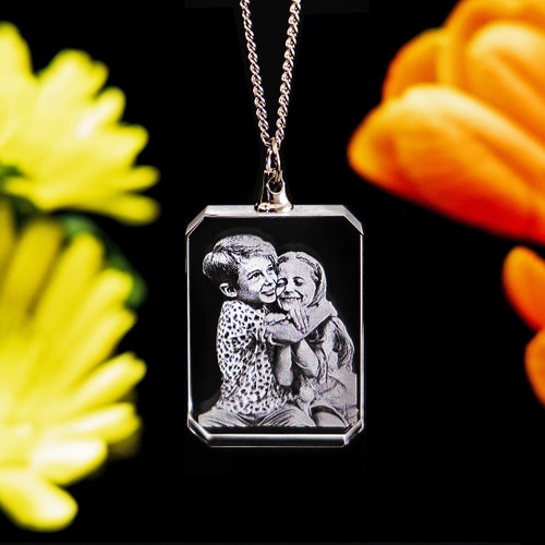 Personalized Photo Engraved Necklace Custom Picture - Etsy