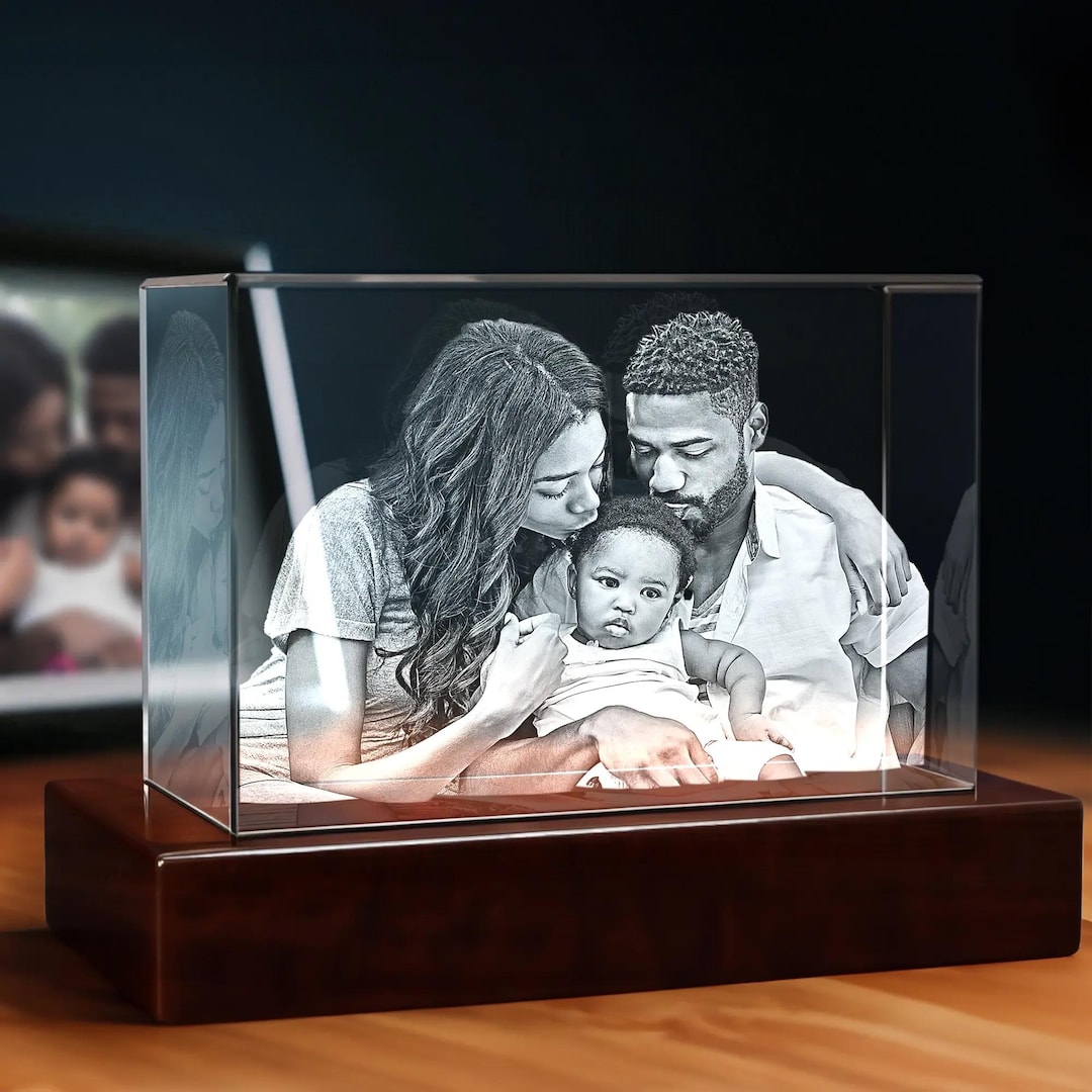 Personalized 4K HD Crystal Photo, Custom Mothers Day Gift, Family ...