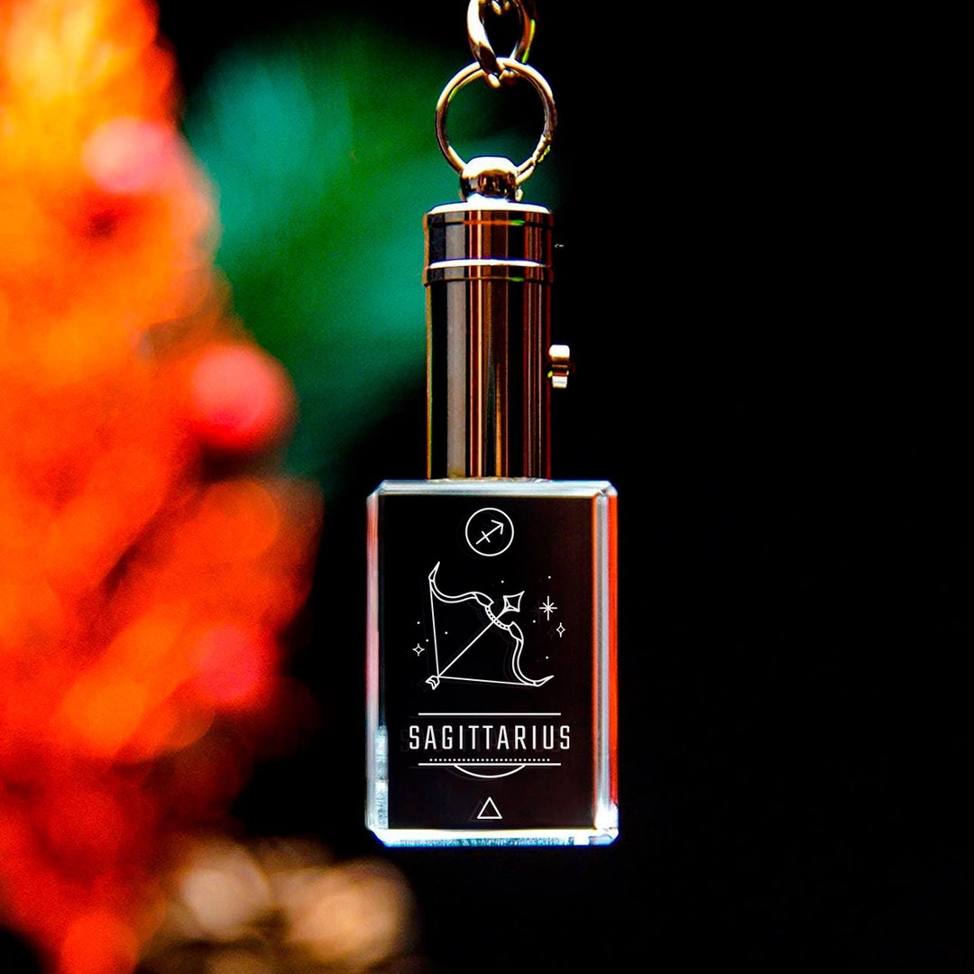Sagittarius Keychain, Birthday Gifts, Laser Etched Accessory, Astrology ...