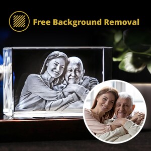 Personalized 3D Photo Crystal, Portrait From Photo, Birthday Gift for ...