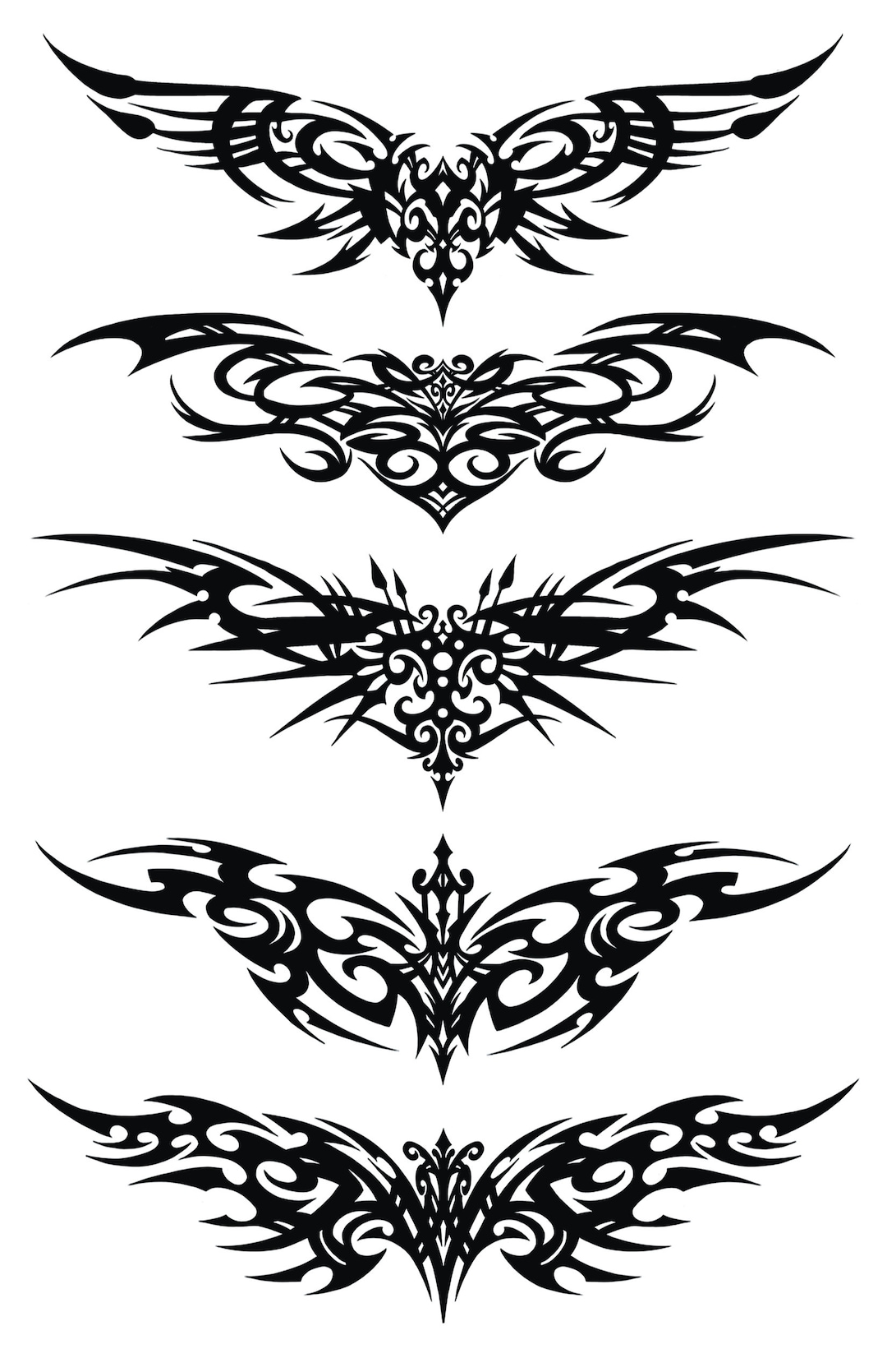 Tramp Stamp Tribal Temporary Tattoos - Etsy