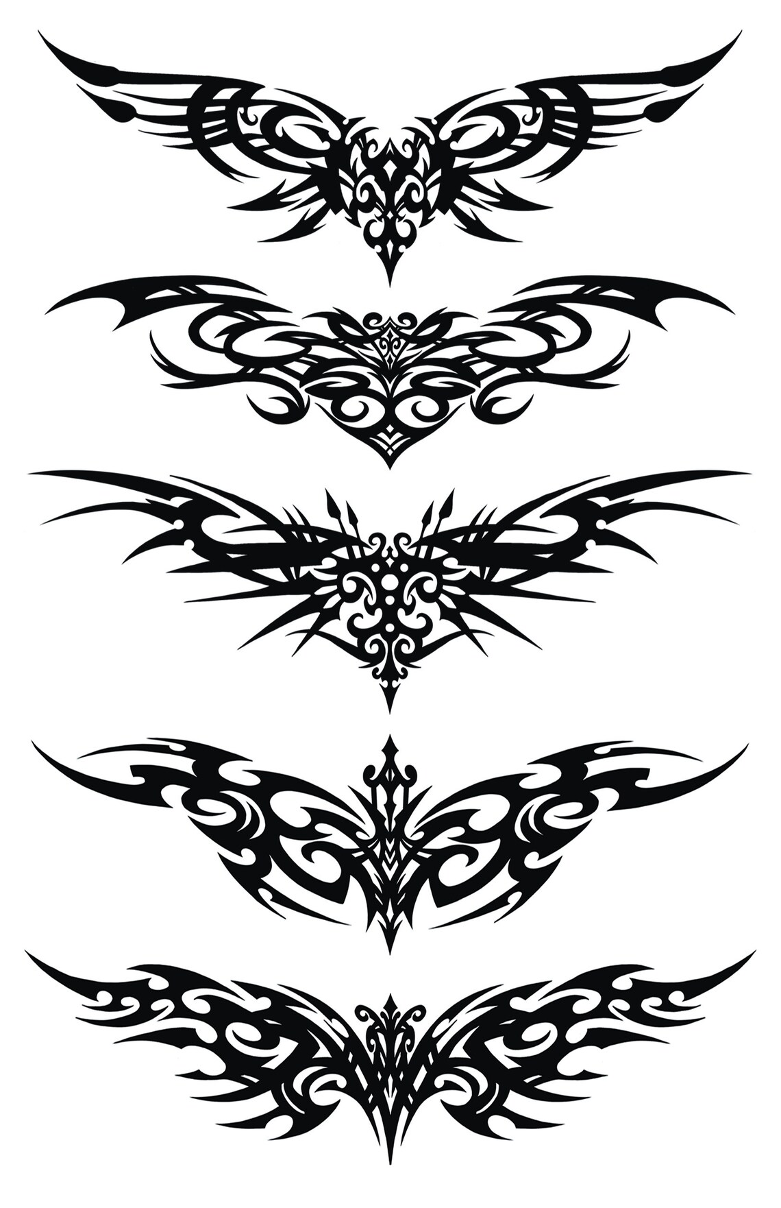 Tramp Stamp Tribal Temporary Tattoos - Etsy