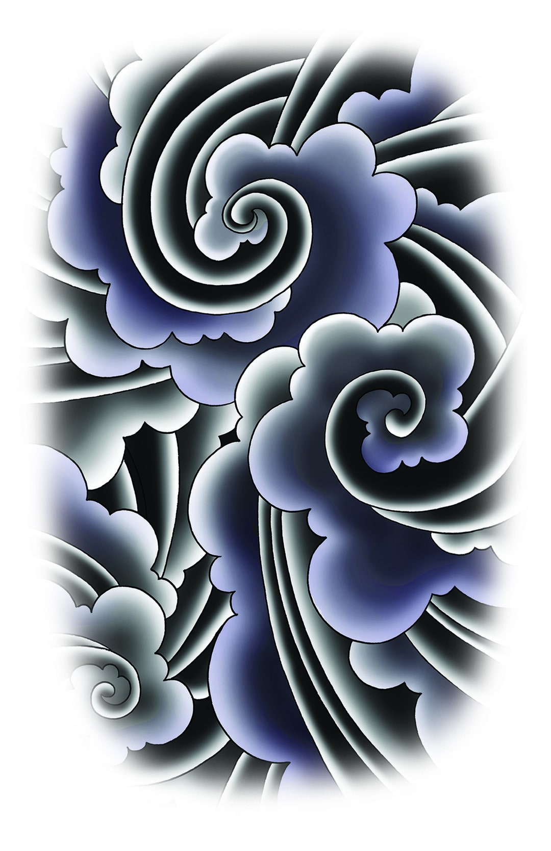 Japanese Wind Temporary Tattoos - Etsy