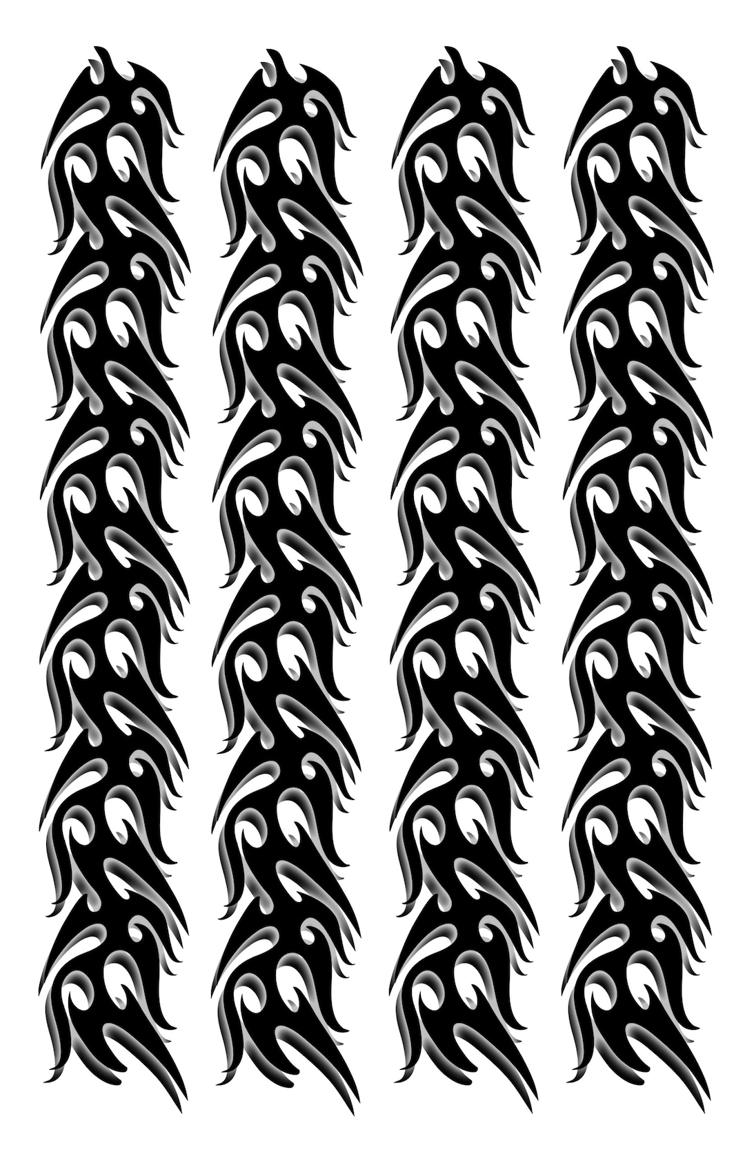 Tribal Flame Arm Band Temporary Tattoos - Etsy