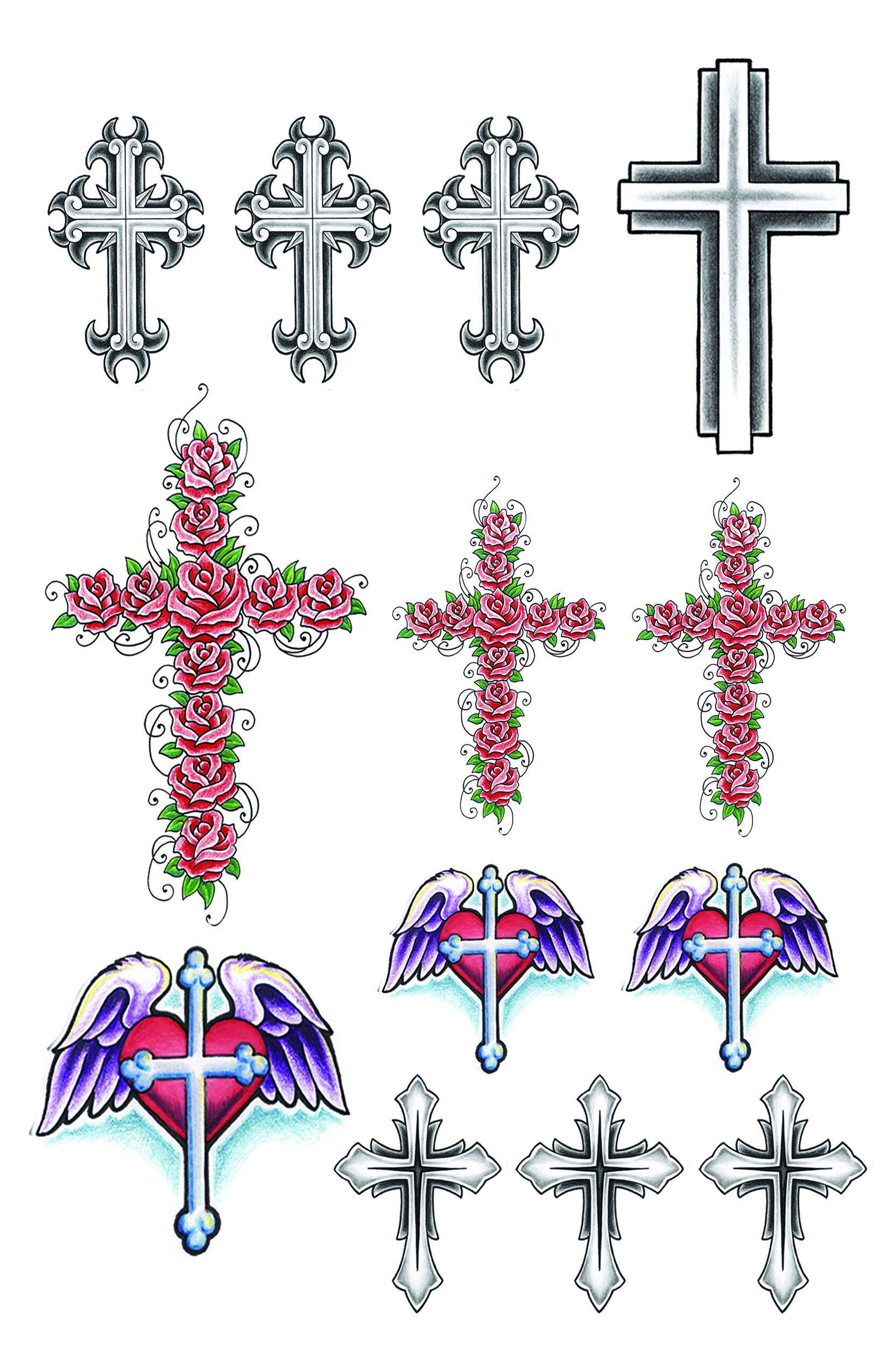 Girly Cross Tattoo Sketches