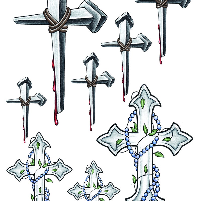 Temporary Tattoo Cross - Etsy