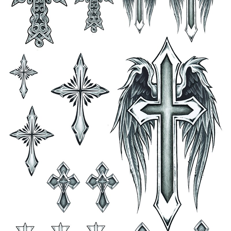 Temporary Tattoo Cross - Etsy