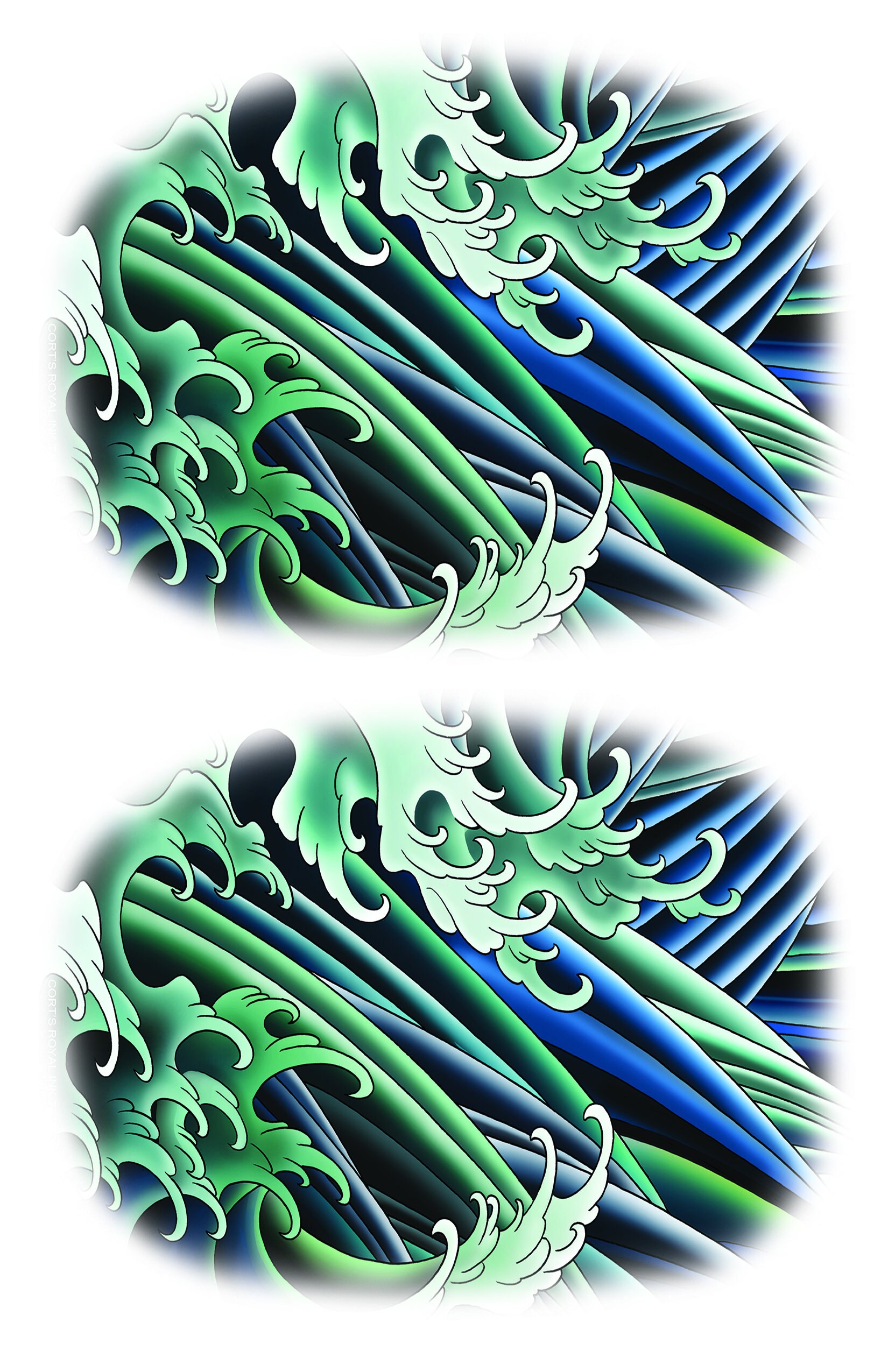 Japanese Water Splash Tattoos