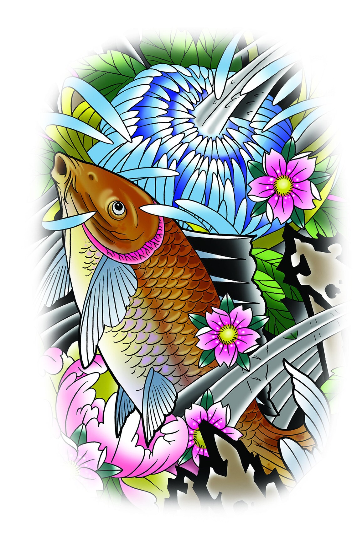 Koi Fish Temporary Tattoos - Etsy
